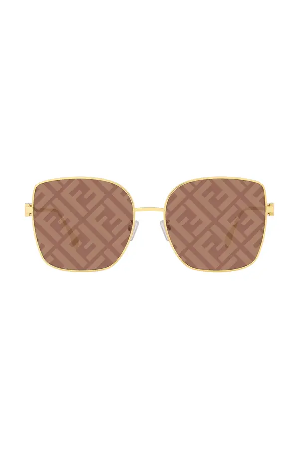 Fendi Irregular Sunglasses - Gold