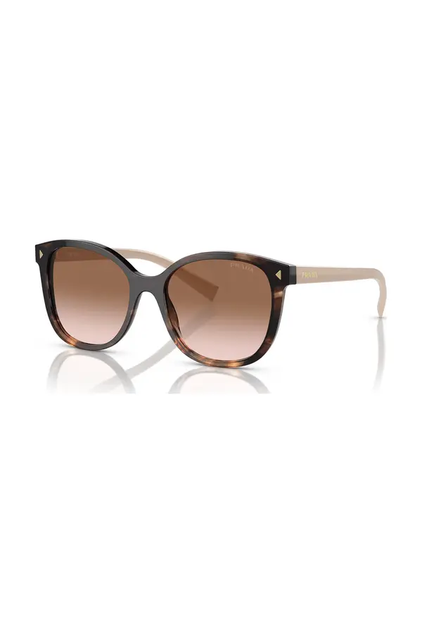 Prada Pr 22zsf Tortoise Square Sunglasses - Brown