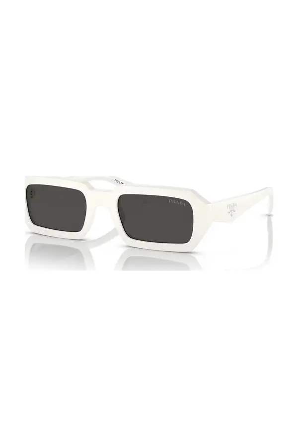 Prada Sunglasses With Irregular Acetate Frame - Grey