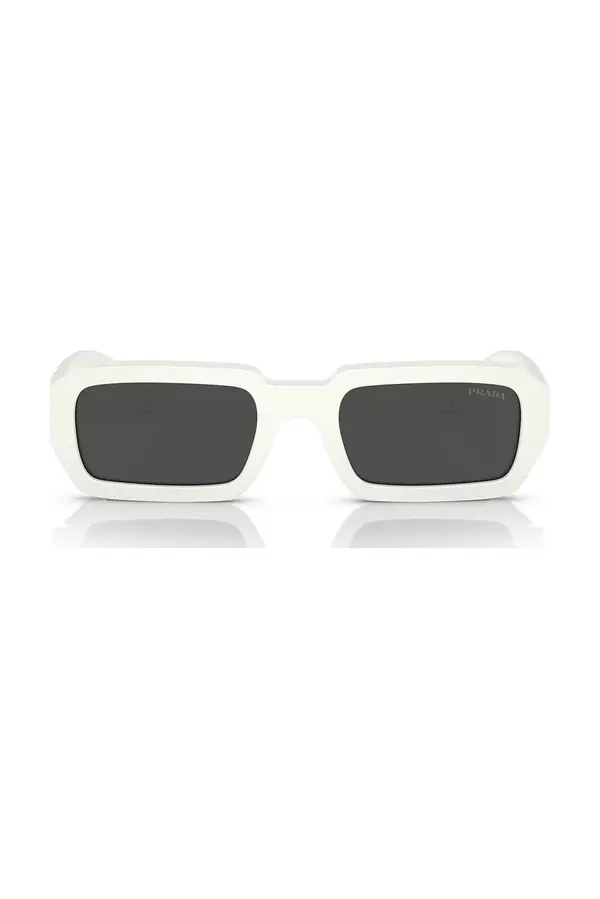Prada Sunglasses With Irregular Acetate Frame - Grey