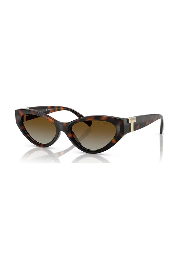 TIFFANY SUNGLASS HUT Tiffany Tortoiseshell Oval Sunglasses - Brown