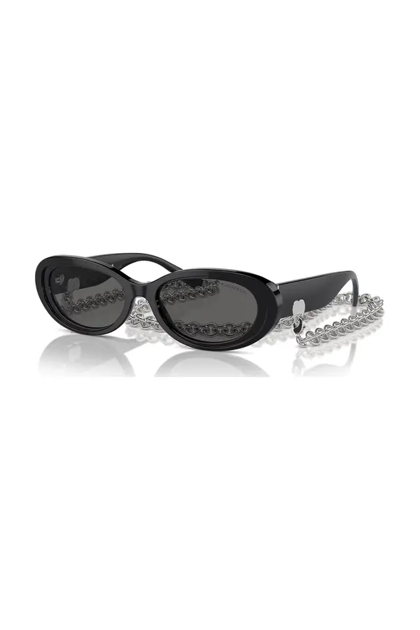 TIFFANY SUNGLASS HUT Tiffany & Co. Oval Sunglasses - Black