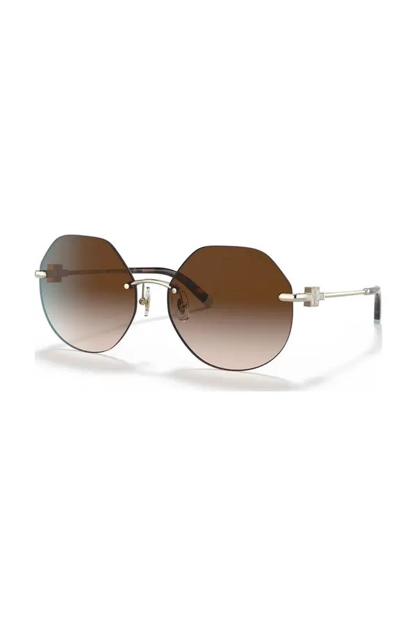 TIFFANY SUNGLASS HUT Irregular Sunglasses With Gradient Lenses - Gold
