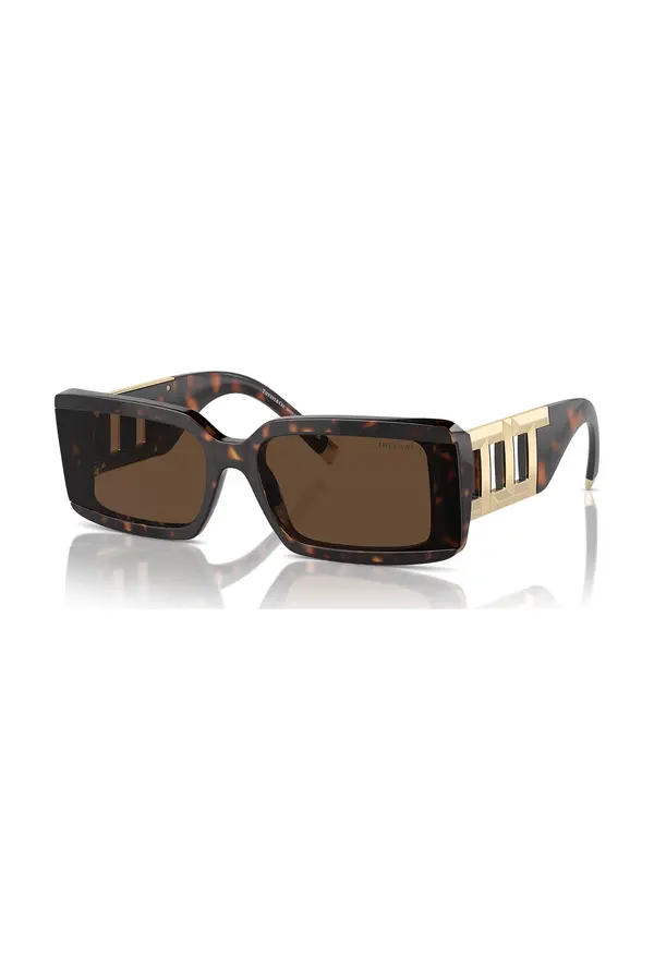 TIFFANY SUNGLASS HUT Tiffany & Co. Havana Rectangle Sunglasses - Brown