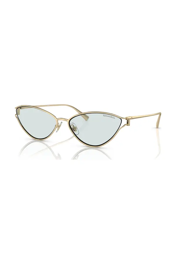 TIFFANY SUNGLASS HUT Tiffany & Co. Pale Gold Cat Eye Sunglasses - Blue