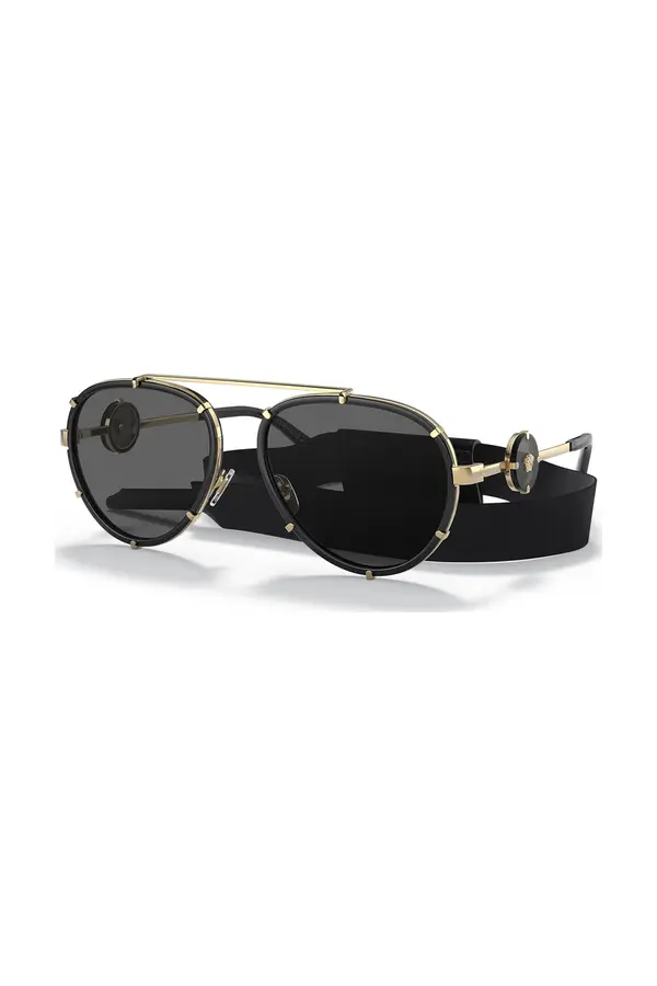 Versace Aviator Sunglasses - Black