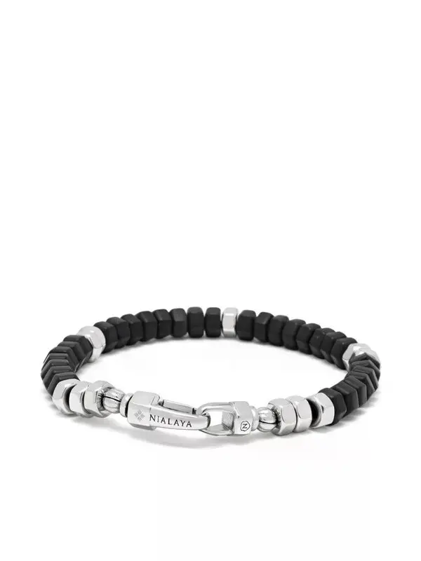 NIALAYA JEWELRY Hex Bead Bracelet - Black