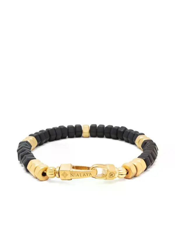 NIALAYA JEWELRY Bead-detailing Bracelet - Black