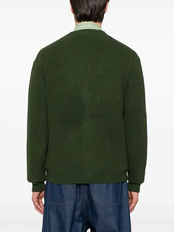 Maison Kitsuné Fox-patch Cardigan - Green