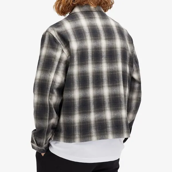 AWAKE NY Brushed Flannel Shirt Jacket - Green Multi