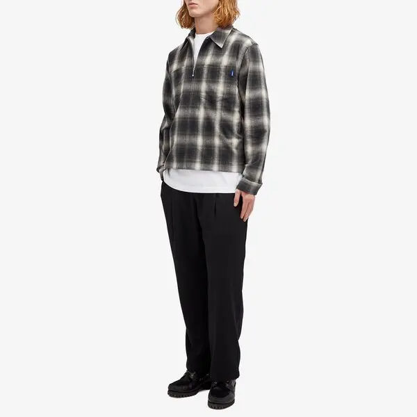 AWAKE NY Brushed Flannel Shirt Jacket - Green Multi
