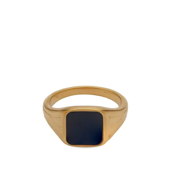 MISSOMA X Lucy Williams Black Spinel Gemstone Signet Ring - Gold/black