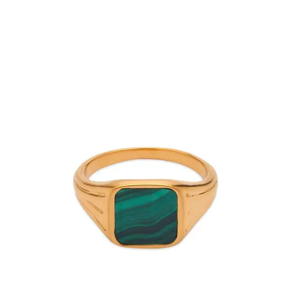 MISSOMA X Lucy Williams Malachite Signet Ring - Gold/green