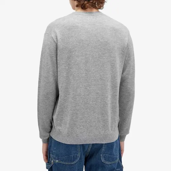 Human Made Heart Badge Knit Sweater In Grey - 45% Off | Editorialist