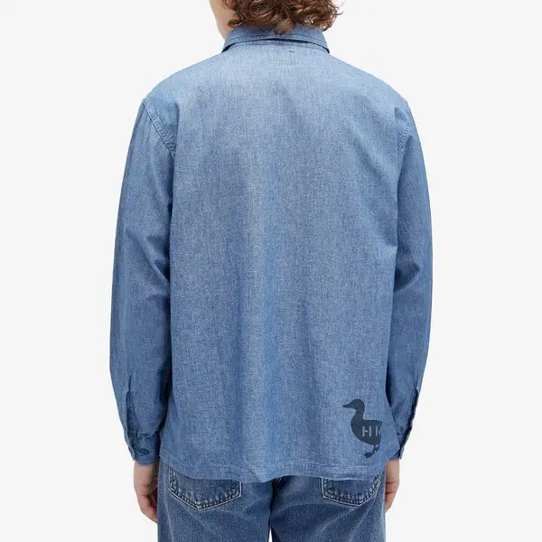 Human Made Military Chambray Shirt In Indigo - 45% Off | Editorialist