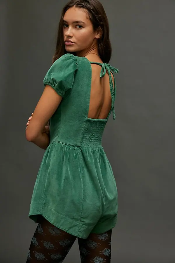 emerald green dress floor length Emerald Green Tennis Racerback Romper Dress – PinkBlush main image 1
