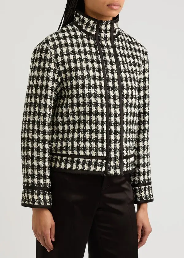 Alice + Olivia Corwin Checked Tweed Jacket