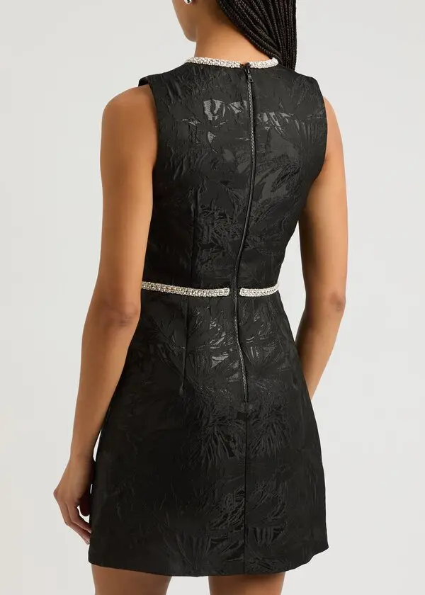 Alice + Olivia Ellis Embellished Jacquard Mini Dress