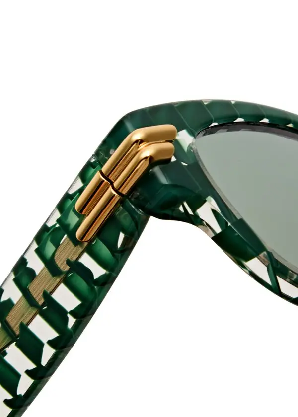 Bottega Veneta Rectangle-frame Sunglasses