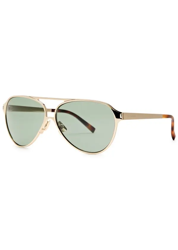 Saint Laurent Aviator Sunglasses - Gold