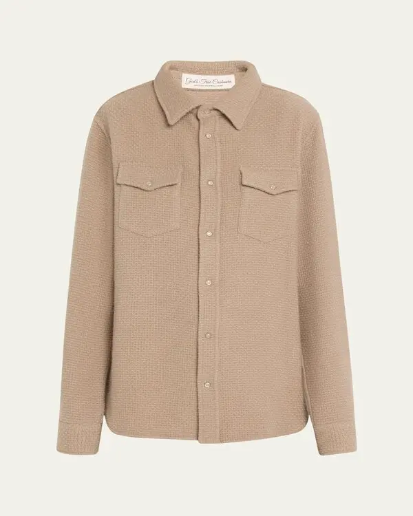 GOD'S TRUE CASHMERE Waffle Shirt Jacket