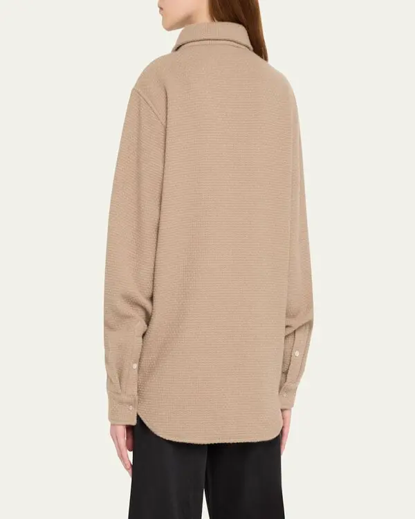 GOD'S TRUE CASHMERE Waffle Shirt Jacket