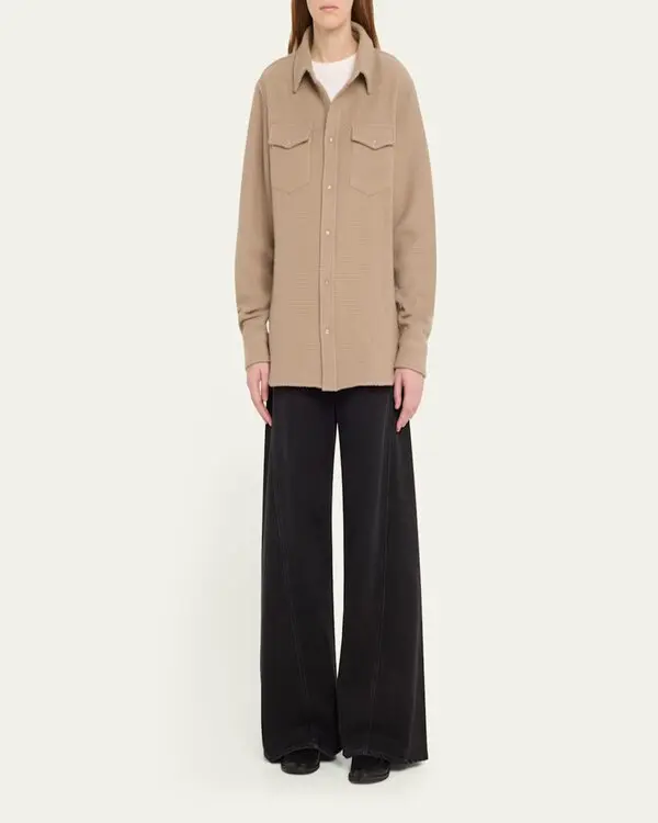 GOD'S TRUE CASHMERE Waffle Shirt Jacket