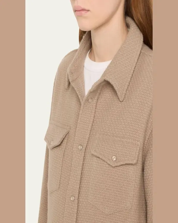 GOD'S TRUE CASHMERE Waffle Shirt Jacket