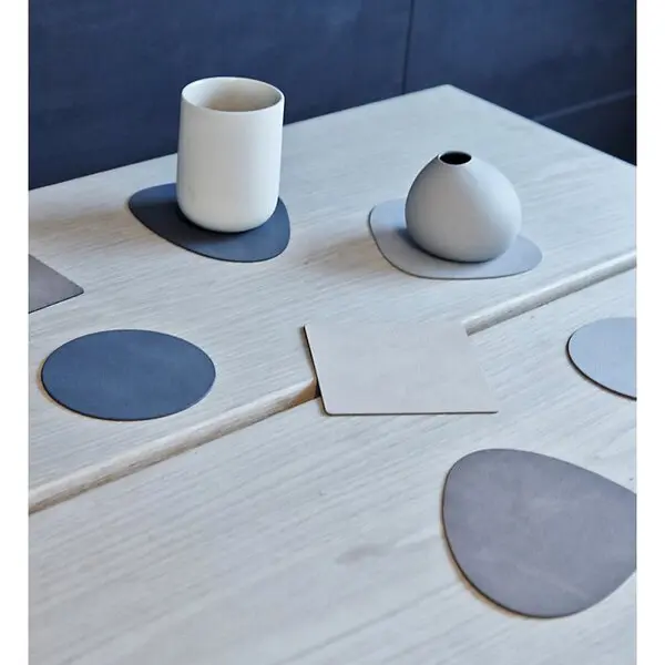 LIND DNA Square Leather Glass Mat