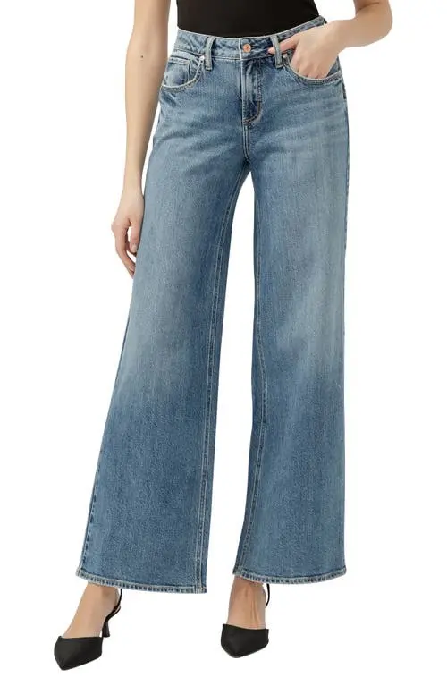 SILVER JEANS CO. Suki Curvy Mid-rise Wide-leg Jeans - Indigo