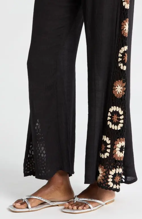 Elan Crochet Inset Strapless Jumpsuit