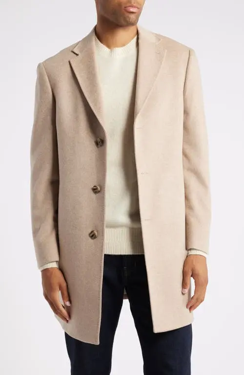 Nordstrom Cashmere Overcoat - Brown Taupe