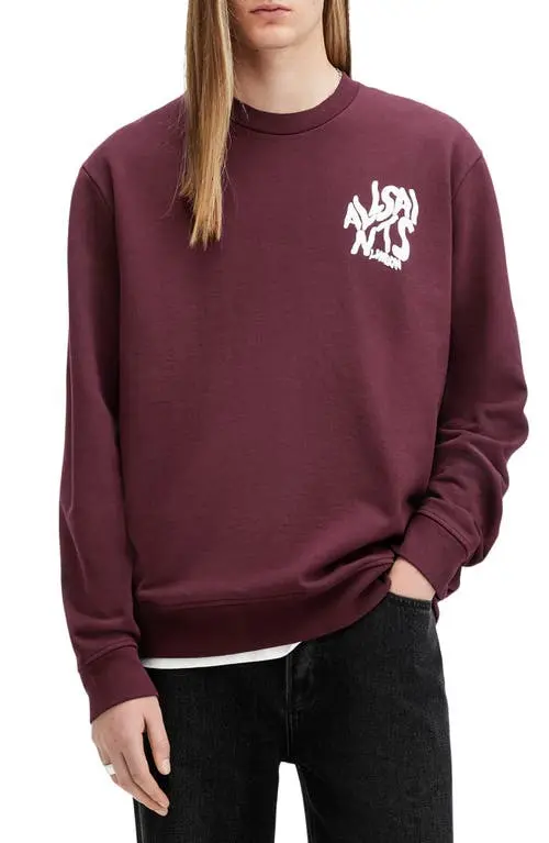 ALLSAINTS Orlando Logo Graphic Sweatshirt - Mars Red