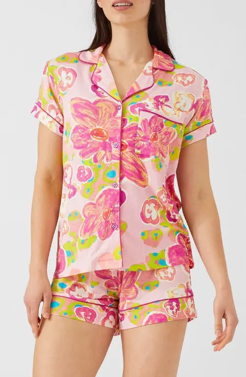 ALIVIA Jenna Shorts Pajamas - Floral Pond Pink