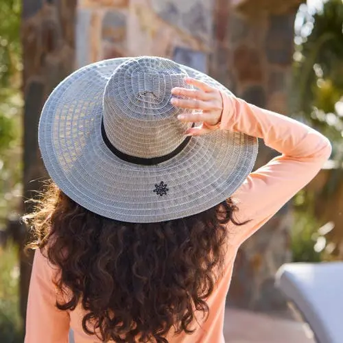 UV SKINZ Pacifica Wide Brim Hat - Black