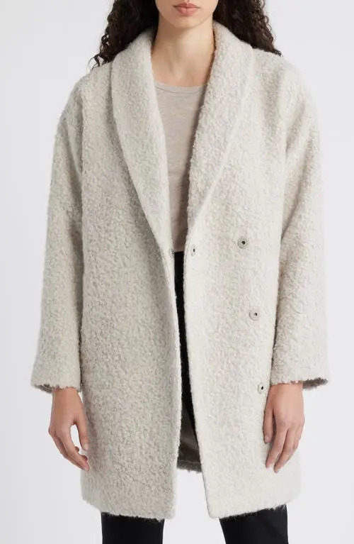 Eileen Fisher Shawl Collar Alpaca Blend Coat
