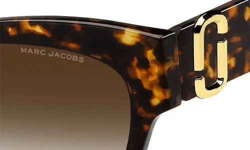 Marc Jacobs 54mm Gradient Rectangular Sunglasses - Havana/ Brown