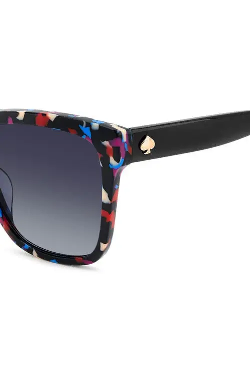Kate Spade New York Kiya 56mm Gradient Square Sunglasses - Pattern Black/ Dark Grey