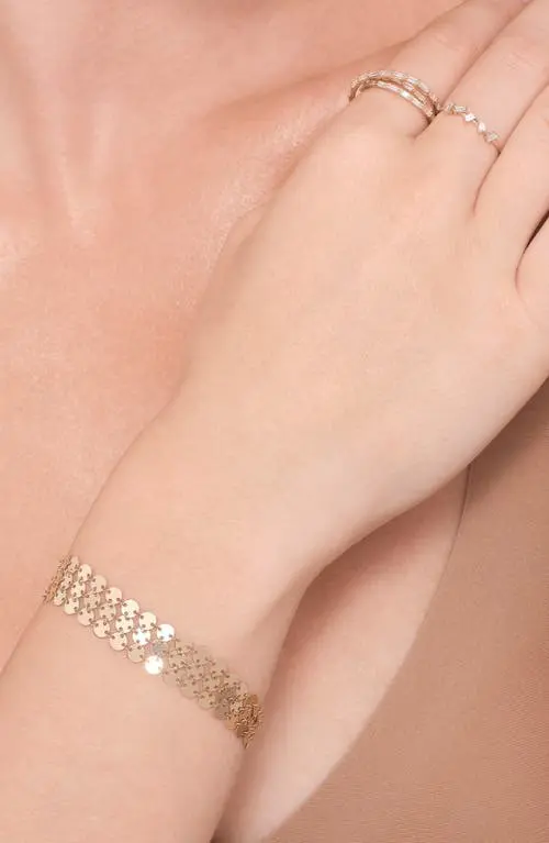 Lana Jewelry 14k Gold Laser Chainmail Bracelet