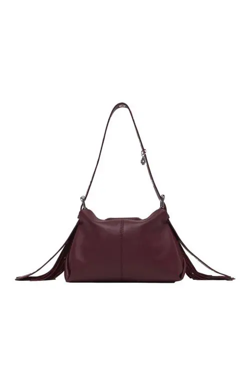 Maje Smooth Leather Miss M Bag - Wine Lees