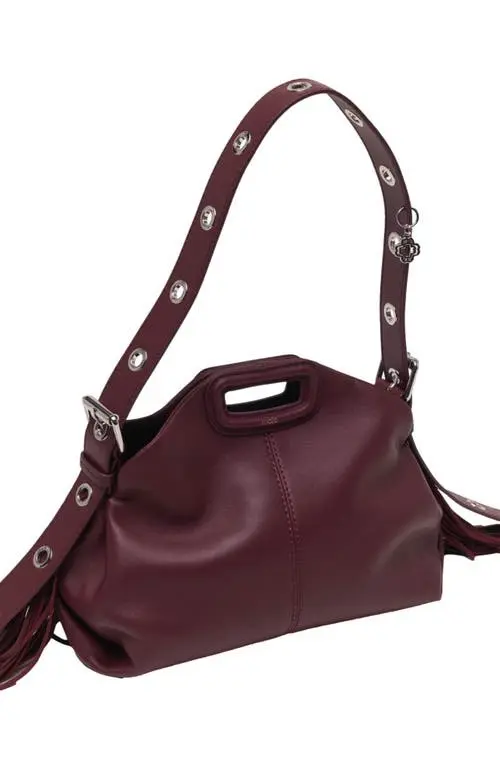 Maje Smooth Leather Miss M Bag - Wine Lees