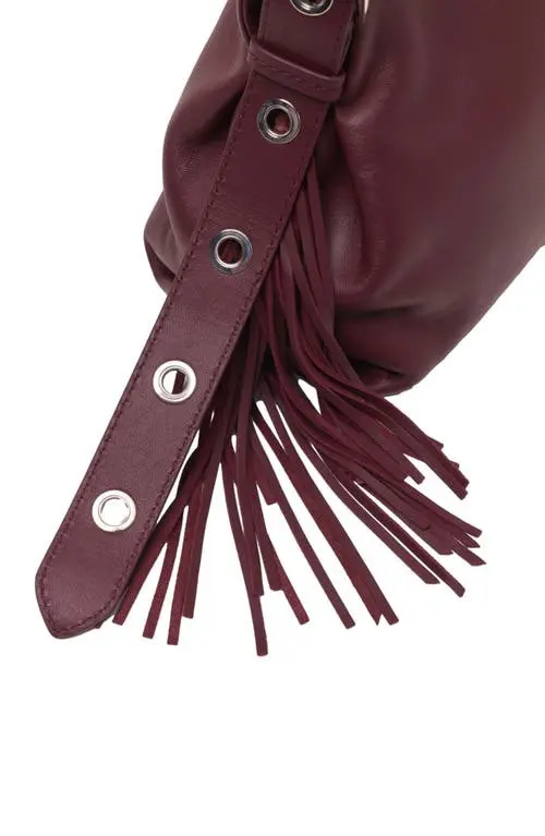 Maje Smooth Leather Miss M Bag - Wine Lees