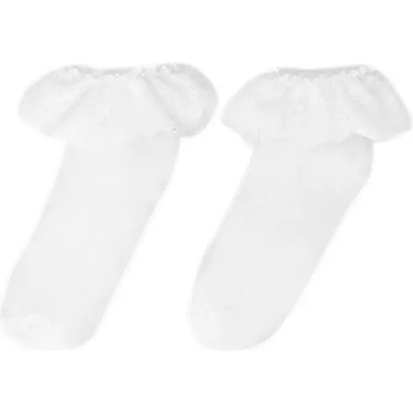Maje Lace Frill Socks - White