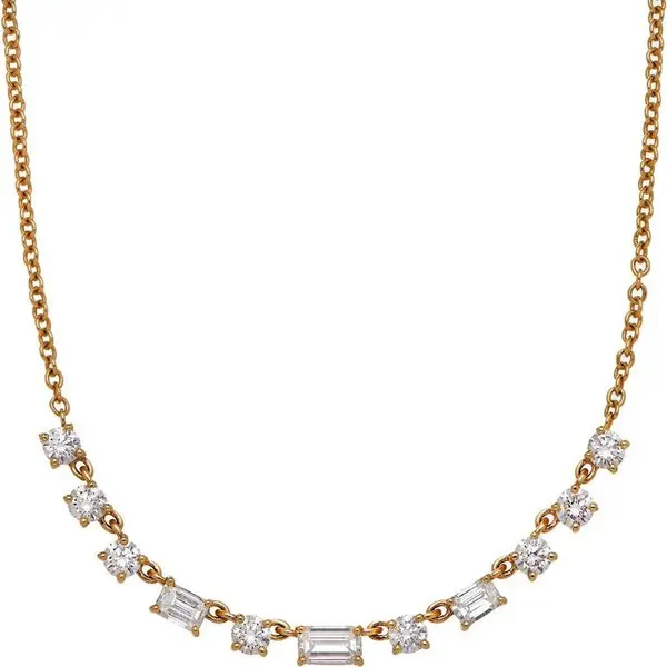 Sethi Couture Madison Diamond Station Necklace - Yellow Gold/ Diamond