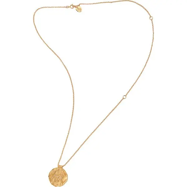 Maje Zodiac Medal Necklace - Leo
