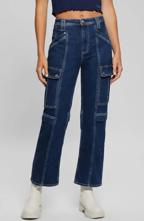 Guess 80s High-waist Cropped Cargo Jeans