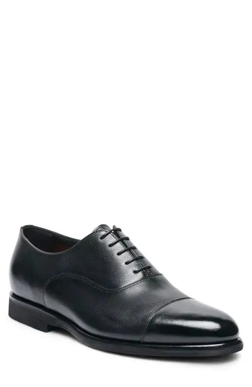 Santoni Darian Oxford Shoe - Black Smooth