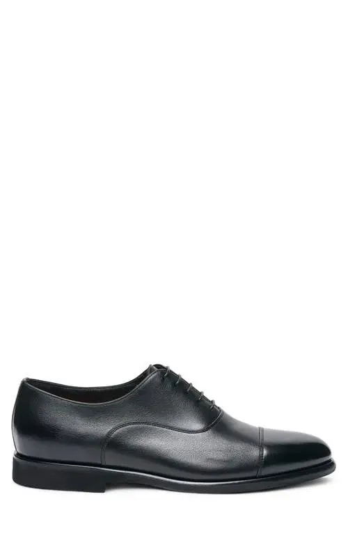 Santoni Darian Oxford Shoe - Black Smooth