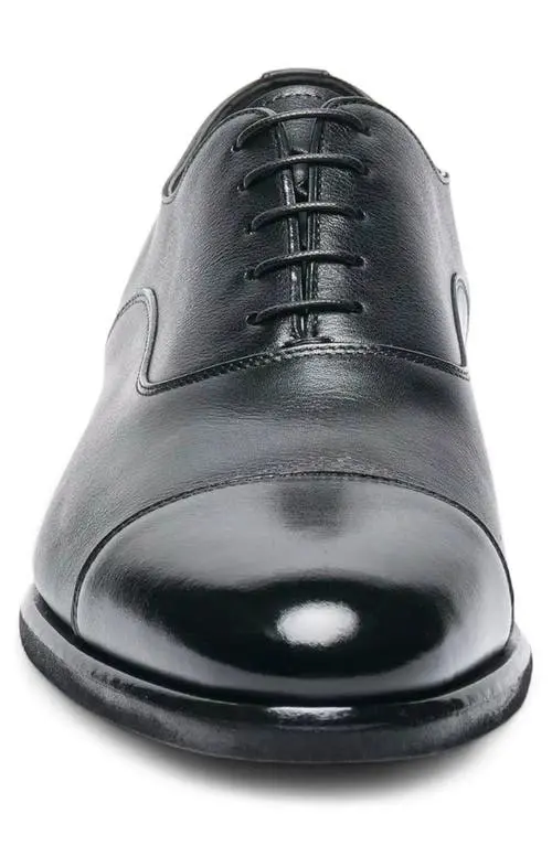 Santoni Darian Oxford Shoe - Black Smooth