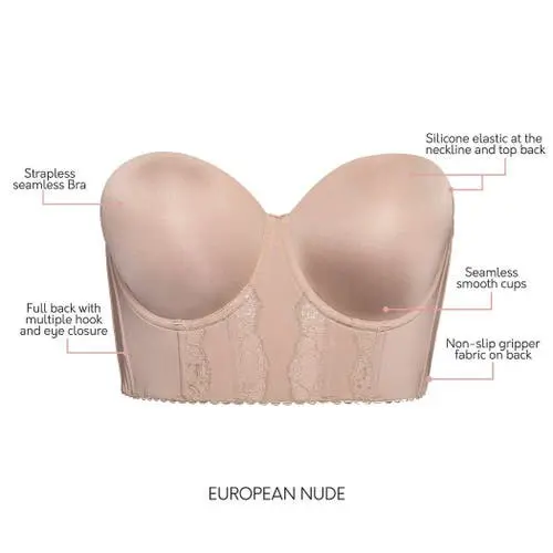 Parfait Elissa Full Busted Strapless Bustier - Black